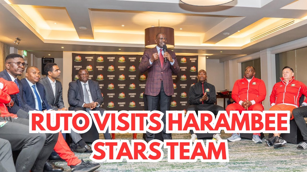 PRESIDENT RUTO VISITS HARAMBEE STARS TEAM TO CONGRATULATE THEM AFTER ...