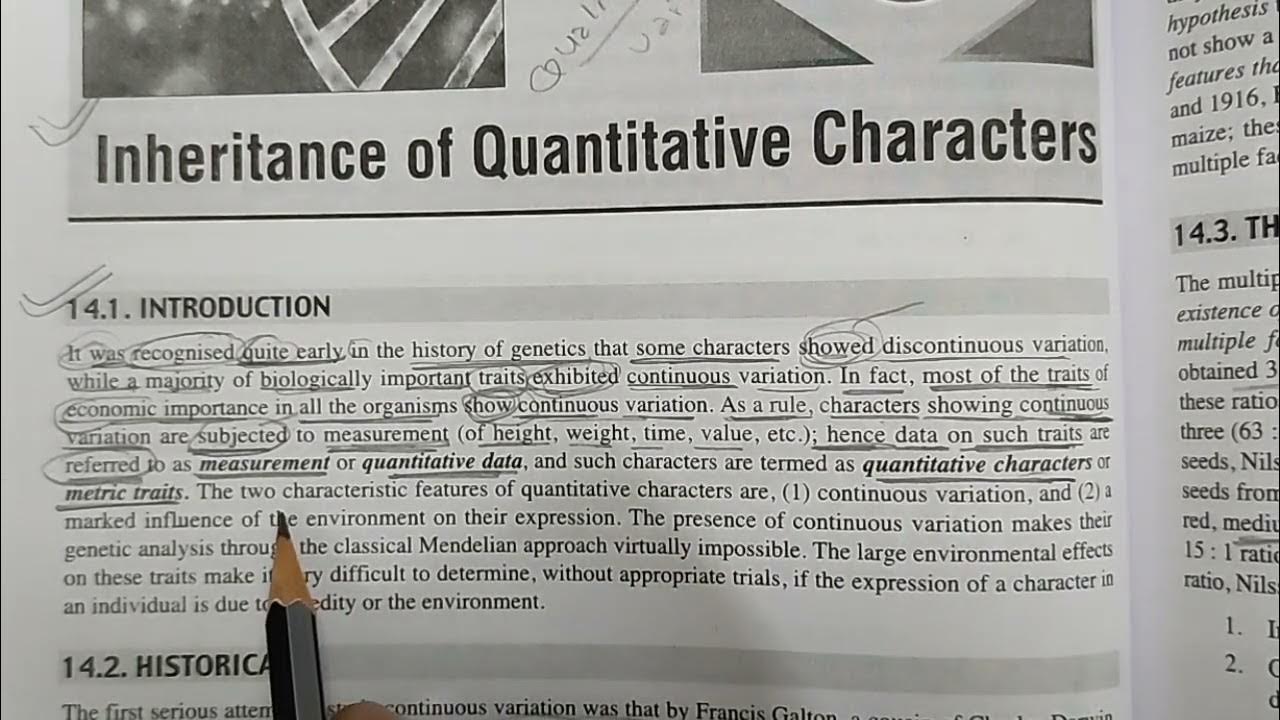 inheritance of quantitative character by B D Singh - generics - - YouTube