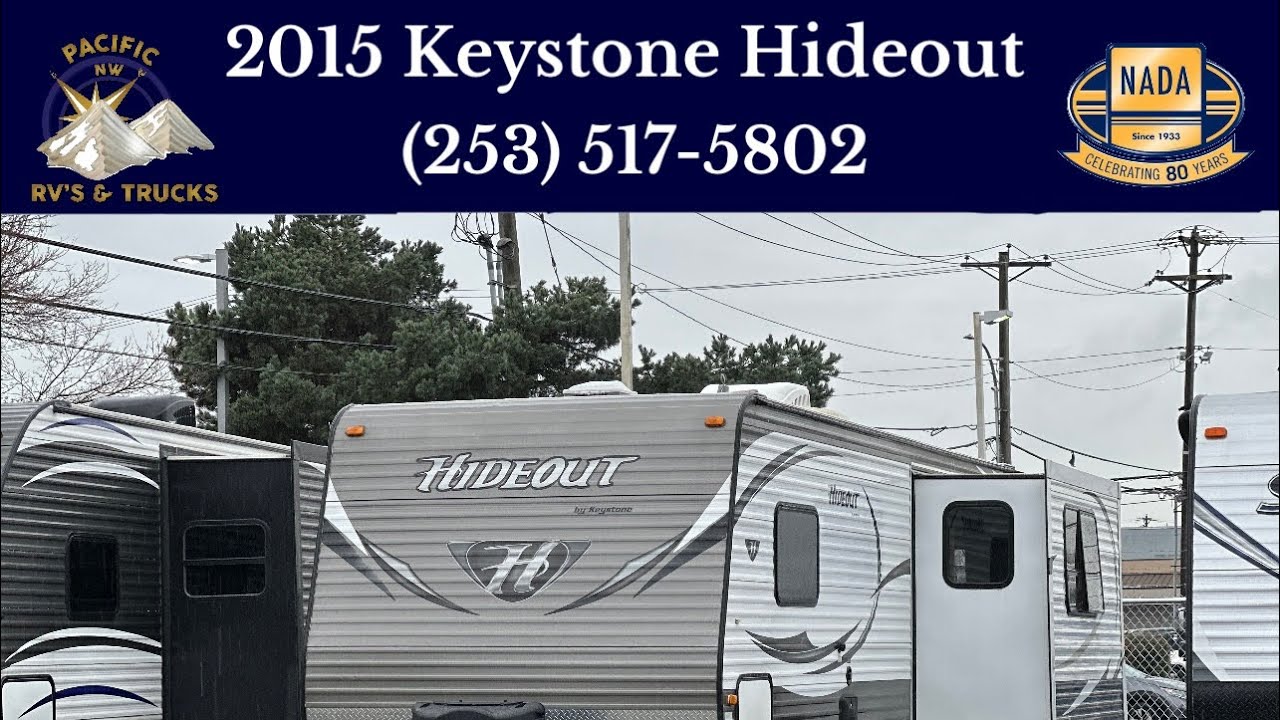 2015 Keystone Hideout Double Door With One Slide Out - YouTube