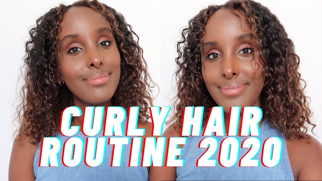 CURLY HAIR ROUTINE 2020 - how i manage my bleached curls - YouTube