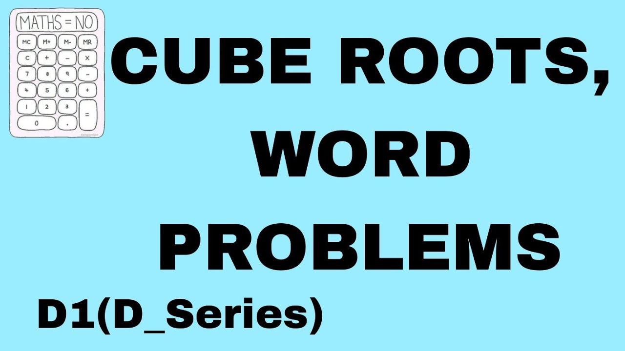 cube root ( word problem) - YouTube