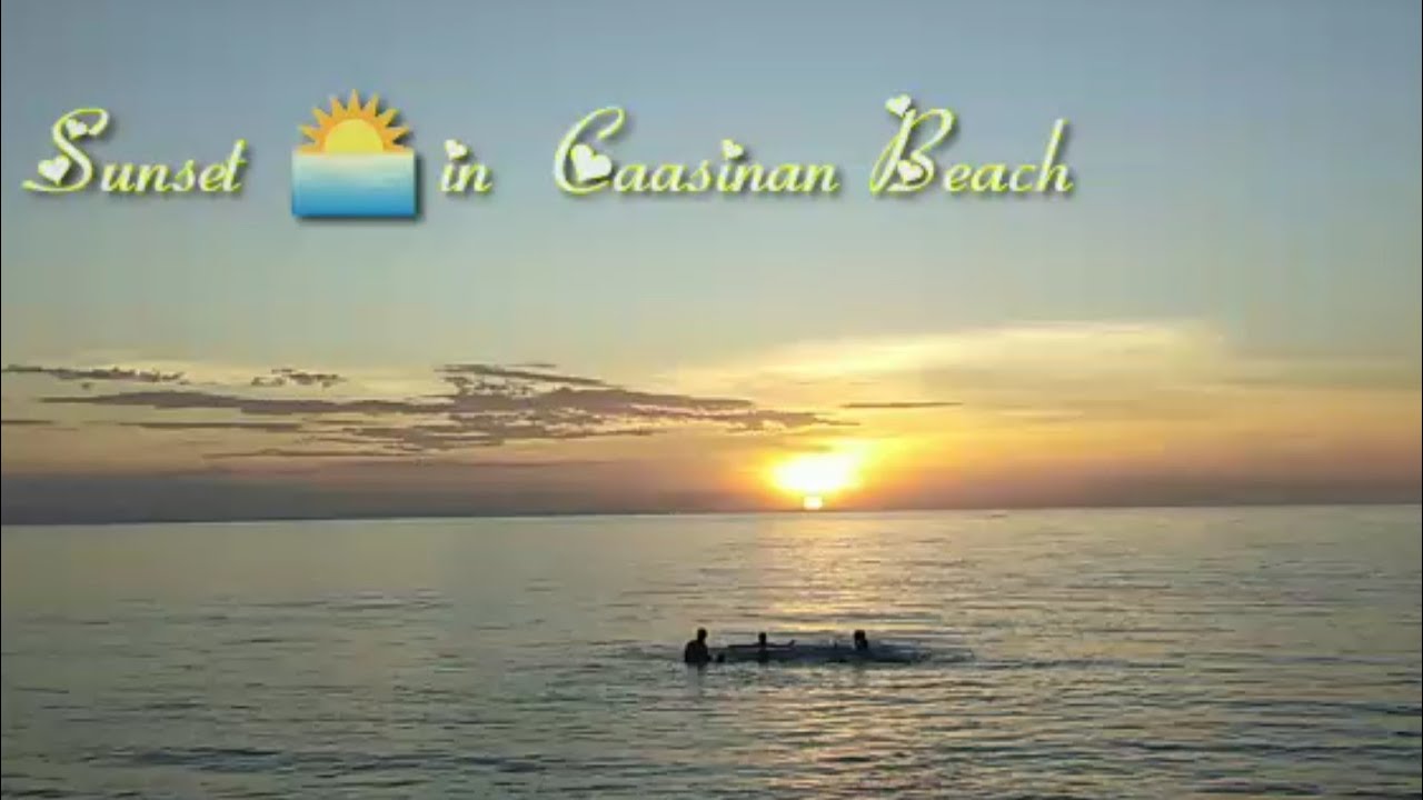 Sunset 🌇 in Caasinan Beach,Cabadbaran City - YouTube