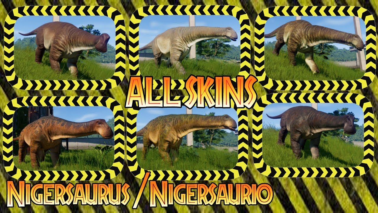 Nigersaurus all skins / Nigersaurio todas las skins Jurassic World ...
