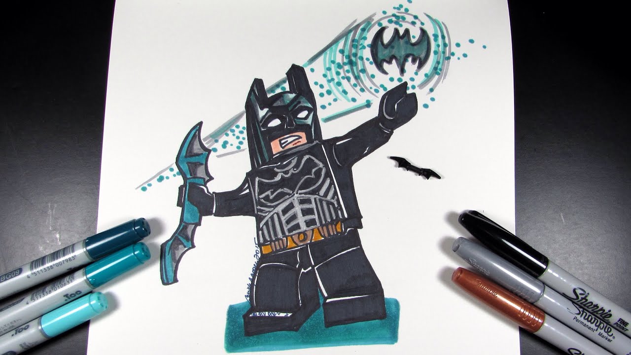 How to draw Batman - Lego Speed Draw #43 - YouTube