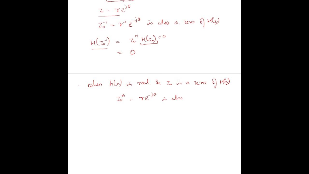 Locations of zeros for FIR Linear-phase systems (U4_9) - YouTube