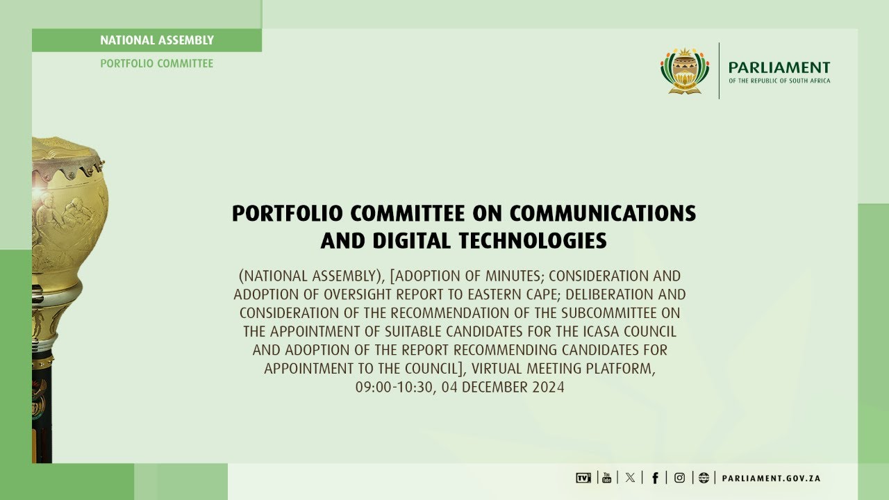 Portfolio Committee on Communications and Digital Technologies, 04 ...
