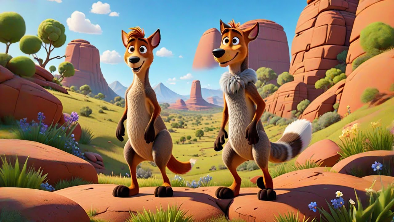 Four Jumpy Kangaroos Hop Hop Hop | Kangaroo Song for Kids | Educational ...