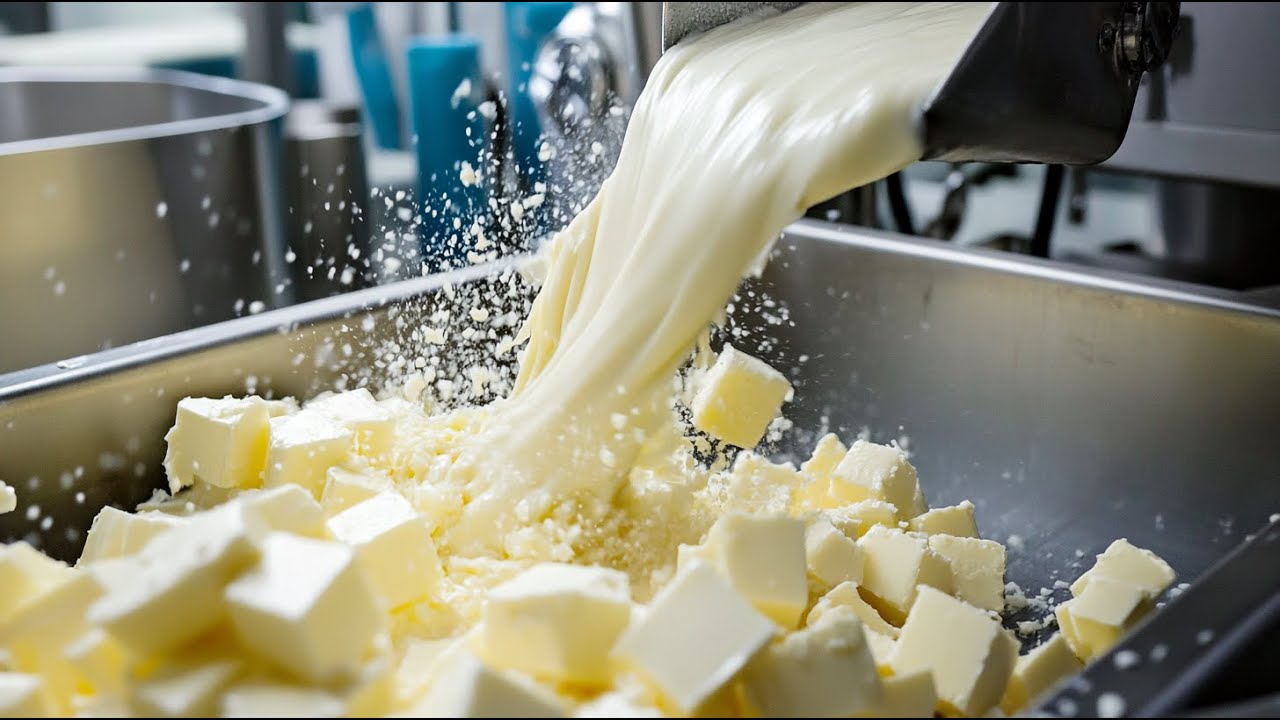 Butter Is Made In A Factory This Way | Discover Butter Factory Process ...
