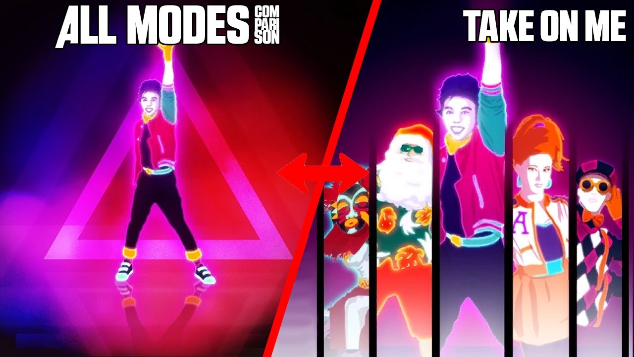 JUST DANCE COMPARISON - TAKE ON ME [ALL MODES] - YouTube