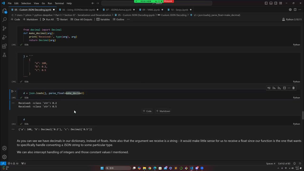 【Python Deep Dive 3】Week 9 - Serialization and Deserialization（4/4） - YouTube