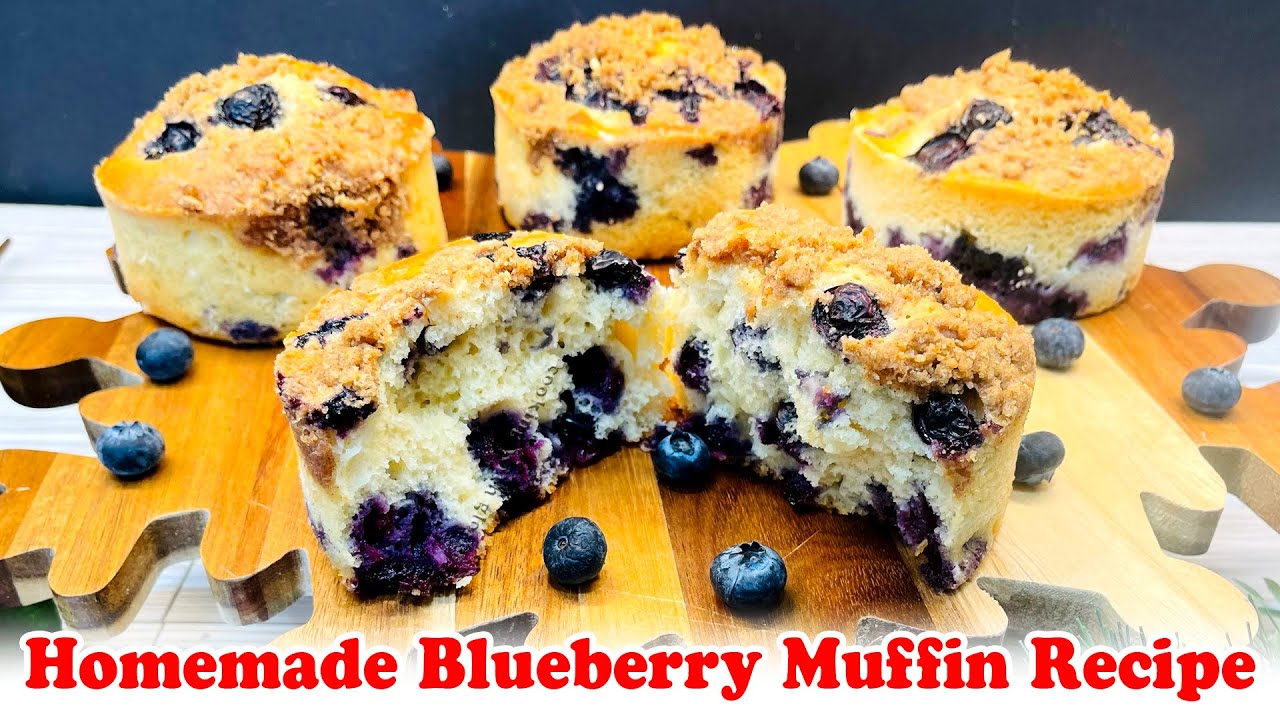 Homemade Blueberry Muffin Recipe - YouTube