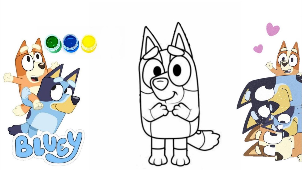 How to Draw Bluey | Easy Step by Step Kids Tutorial - YouTube