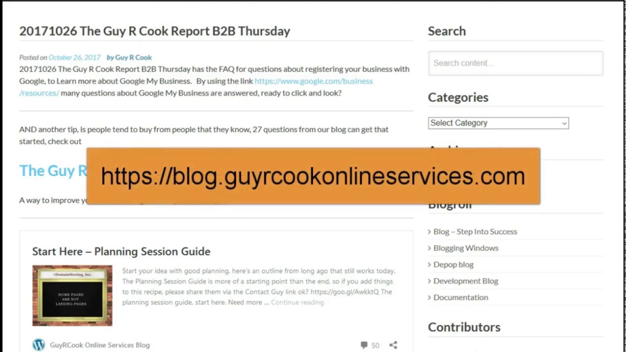 The Guy R Cook Report B2B Services 20181101 - YouTube