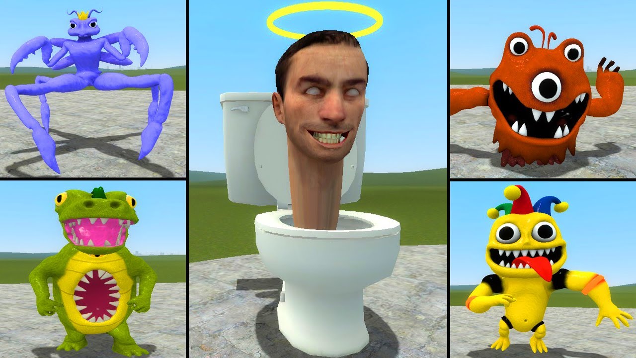 Skibidi Toilet God vs All Gartenof Banban Family 1-7 in Garry's Mod ...
