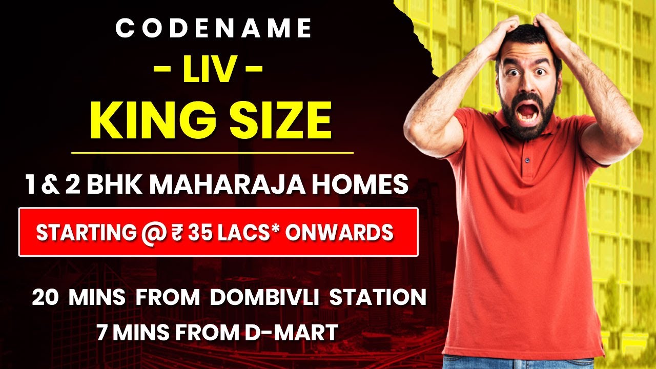 Flat For Sale In Dombivli | Arya Construction's Codename Liv King size | 1 & 2 Bhk Maharaja ...