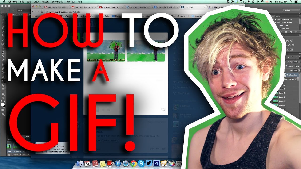 HOW TO MAKE A GIF (And Upload it to Tumblr) - YouTube