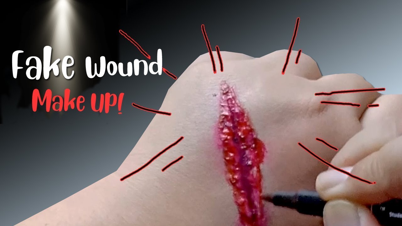 Fake Wound Makeup Totorial Easy - YouTube