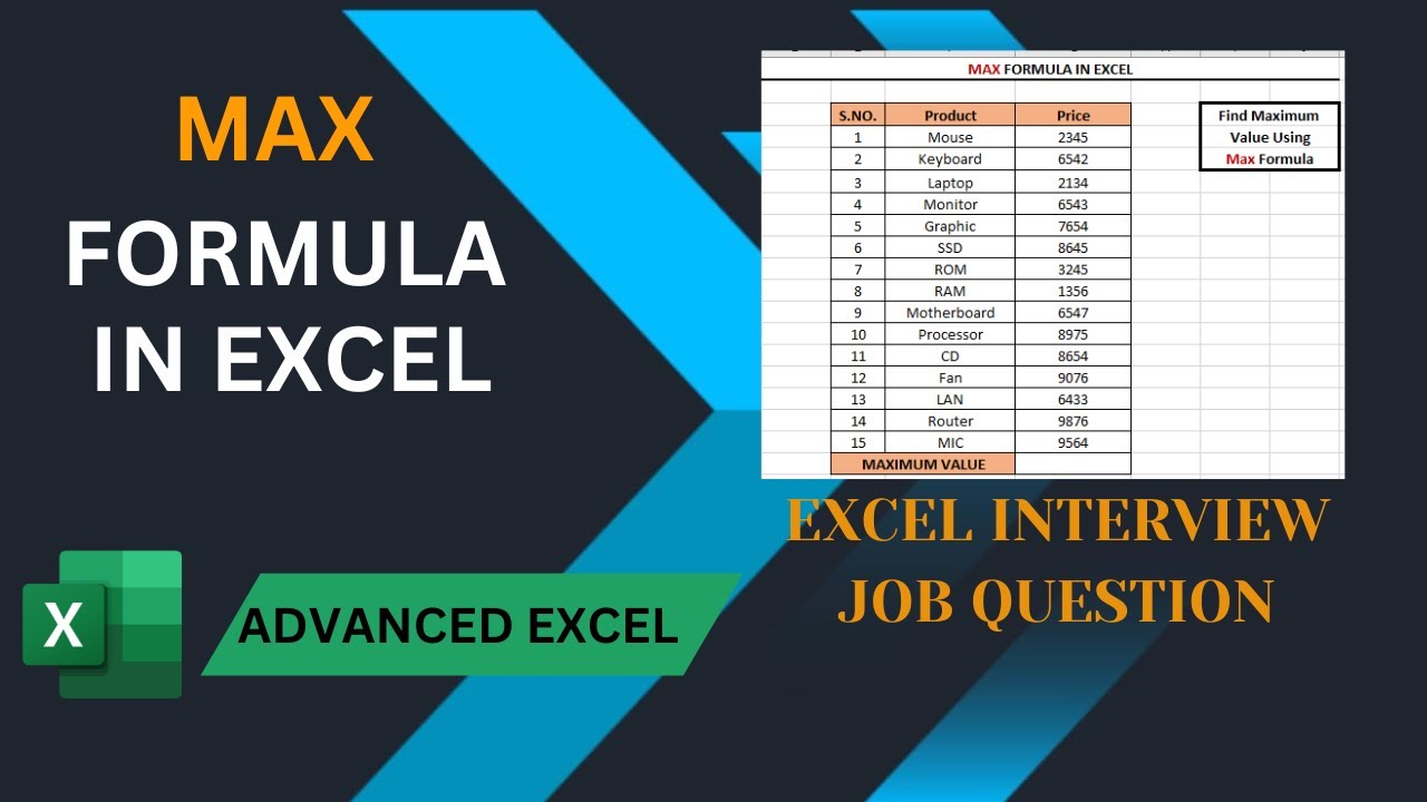 MAX Formula In Excel How To Use Max Formula In Excel YouTube MAX Formula In Excel How To Use Max Formula In Excel YouTube