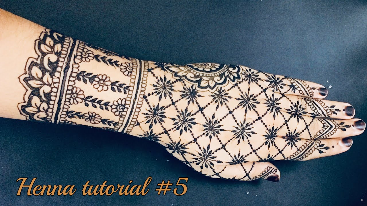 Easy and simple traditional bridal henna tutorial #5 - YouTube
