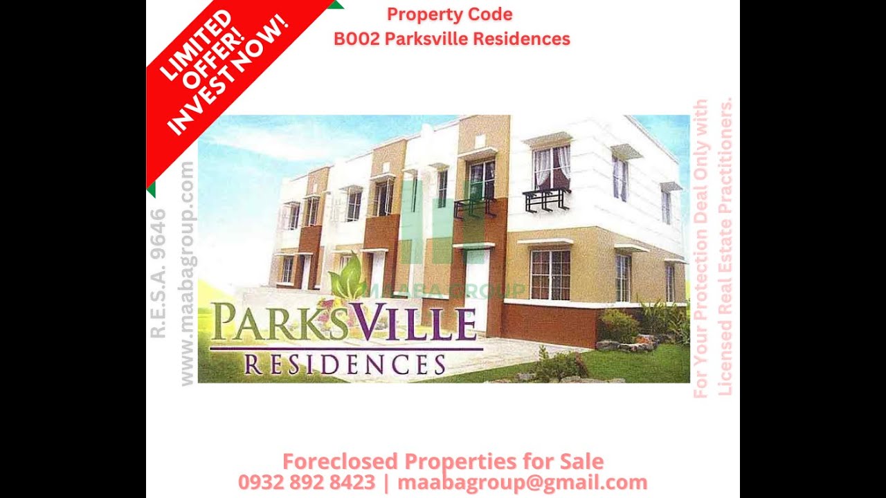 Parksville Residences Townhouse for Sale in Imus, Cavite - YouTube