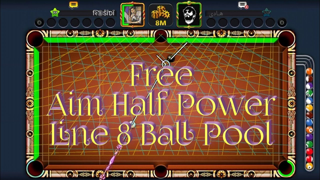 Free Aim Half Power Line 8 Ball Pool - YouTube