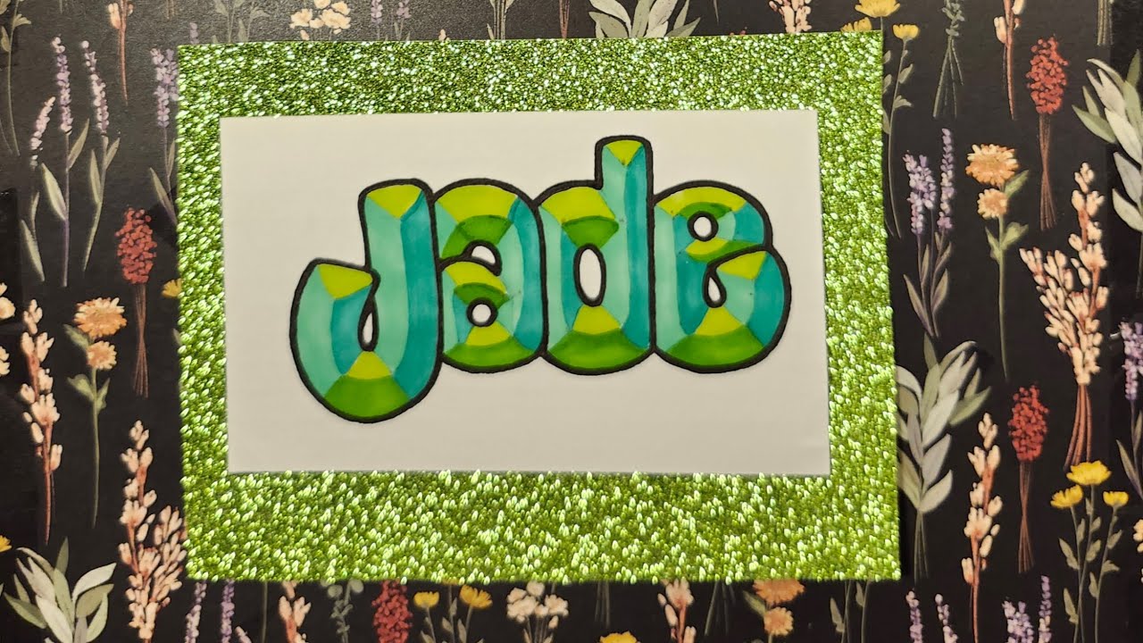 Jade writing name art ️ - YouTube