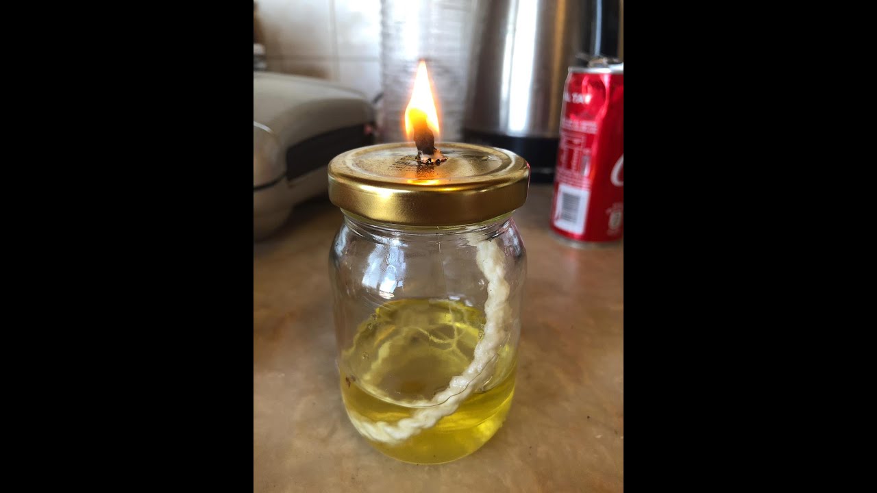 Atık yağdan kandil yapımı (Making oil lamps from waste oil) - YouTube