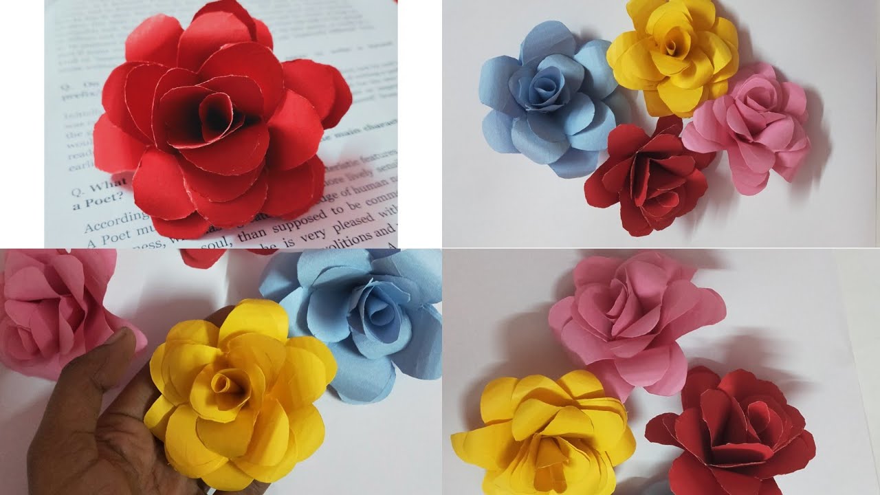 Realistic Paper Rose How To Make Rose Flower With Colour Paper How realistic-paper-rose-how-to-make-rose-flower-with-colour-paper-how