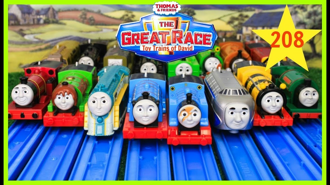 THOMAS AND FRIENDS THE GREAT RACE #208 Trackmaster Trophy Thomas|Kids ...