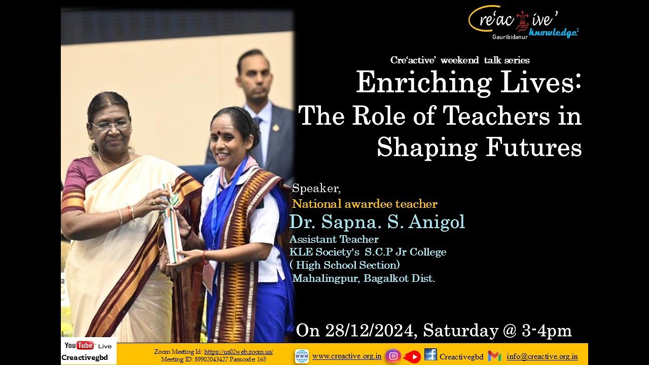 Enriching lives: the role of teachers in shaping future - YouTube