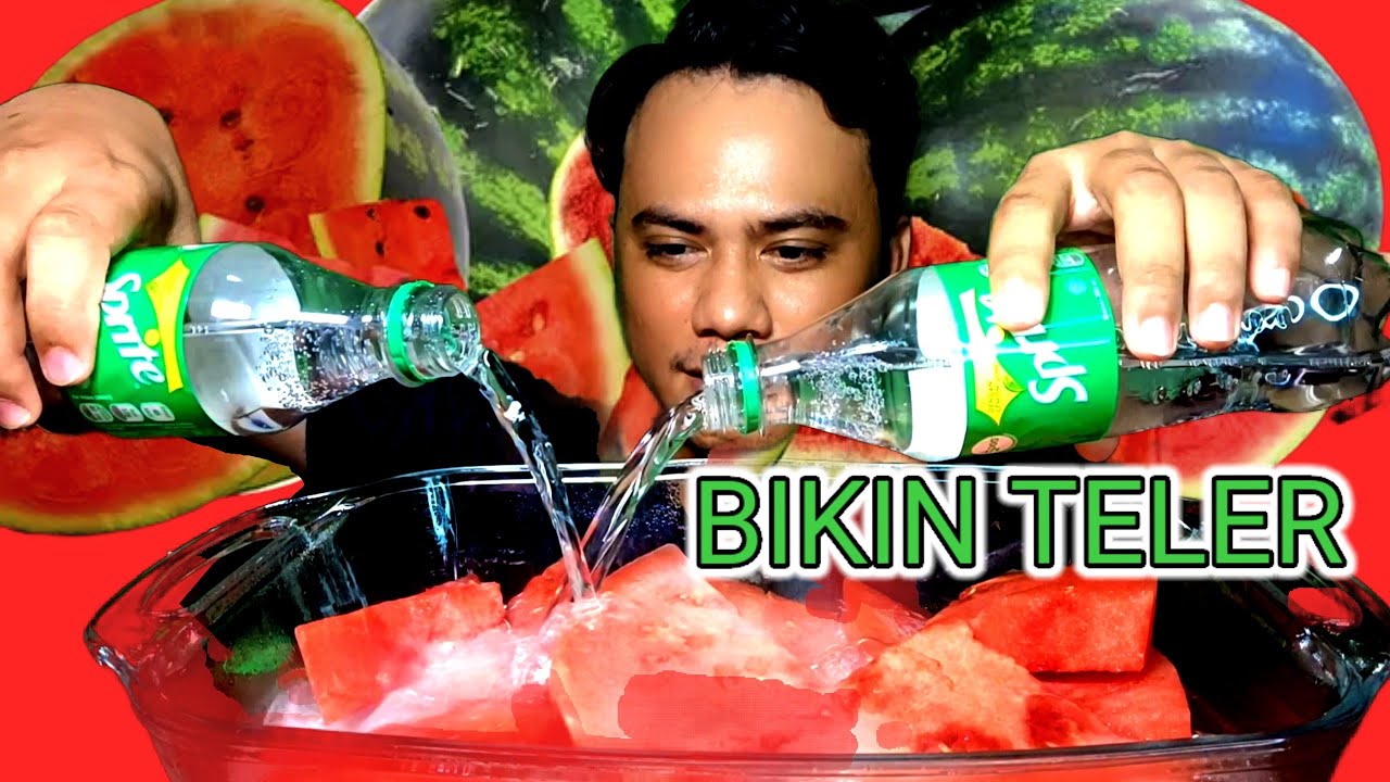 EXPERIMEN MUKBANG 2 KG SEMANGKA DI CAMPUR SPRITE 2 BOTOL SENSASINYA ...