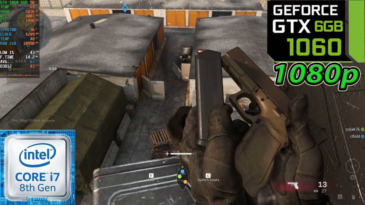 GTX 1060 6GB - Call of Duty Warzone - 1080p - Ultra Graphics - YouTube