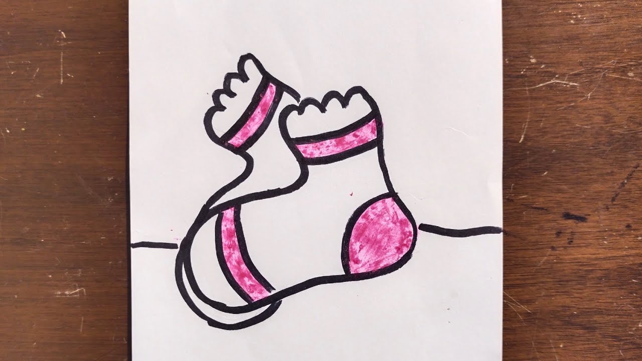 The Easy way to draw Socks for Kids || Step by step. - YouTube
