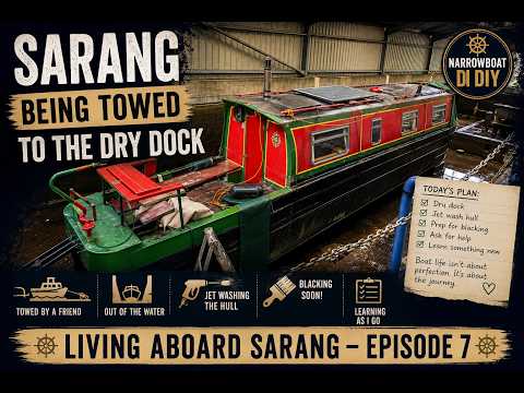 Episode 7 - Sarang Being Towed to the Dry Dock | Jet Washing the Hull | Living Aboard Sarang