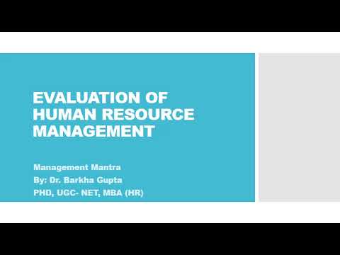 Evaluation of Human Resource Management - YouTube