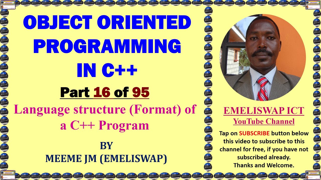 Language Structure or Format of a C++ Program - YouTube