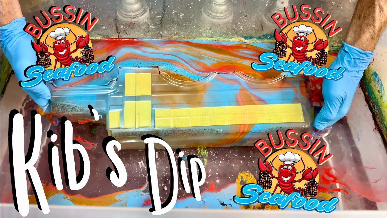 Hydro Dipping the Tamiya King Yellow RC Body for BUSSIN Seafood - YouTube