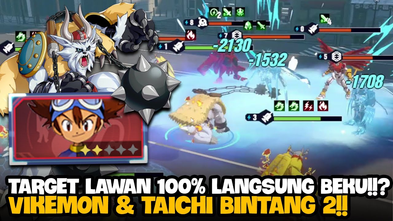 100% FREEZE VIKEMON *2!! TAICHI *2 DAPAT BUFF 12% ATK, DEF & HP ...