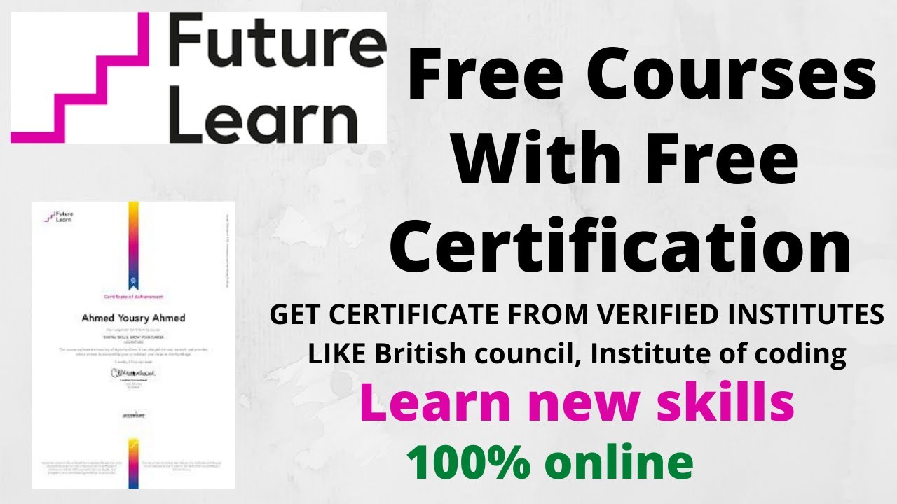 Future learn free courses with certification || Free courses with ...