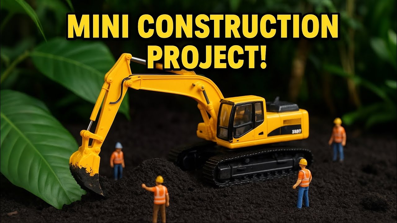 Miniature Excavator and Dump Truck Build a Project | Construction Toys ...