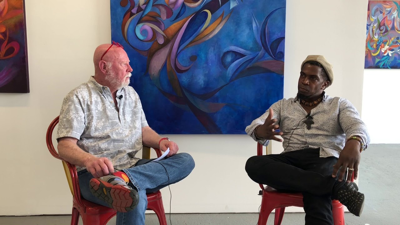 Artist Cedric Michael Cox in the Dana L. Wiley GALLERY - YouTube