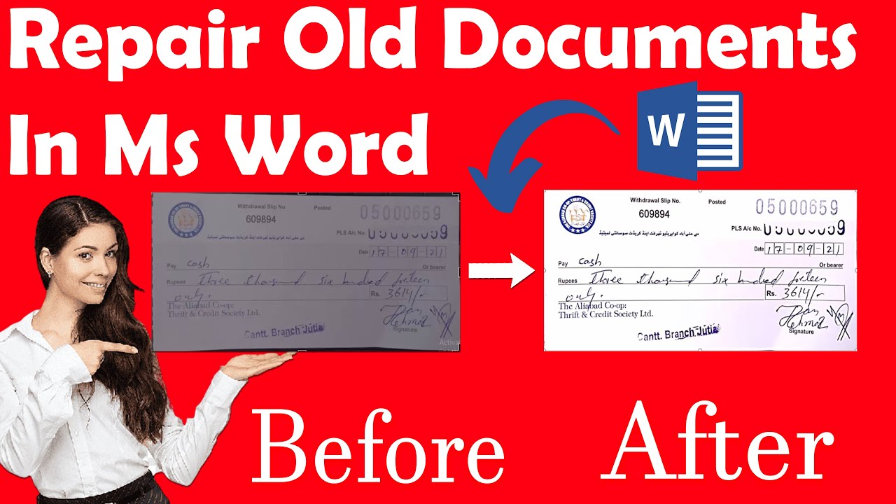How to Repair Old Document in MS Word - YouTube