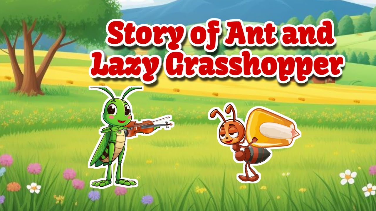 Story of The Ant And The Lazy Grasshopper || Moral Stories for Kids ...