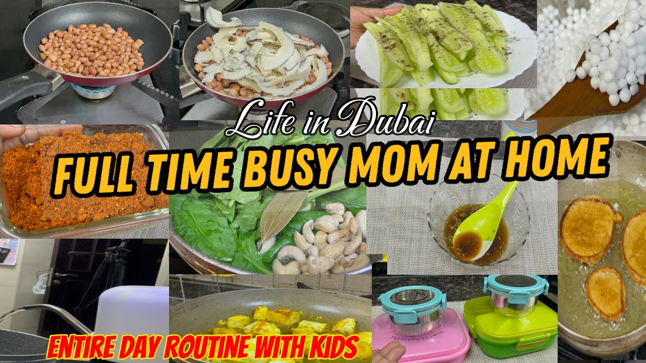 Dubai🇦🇪 Vlog | Entire Day Routine With Kids at Home | Cooking Cleaning ...