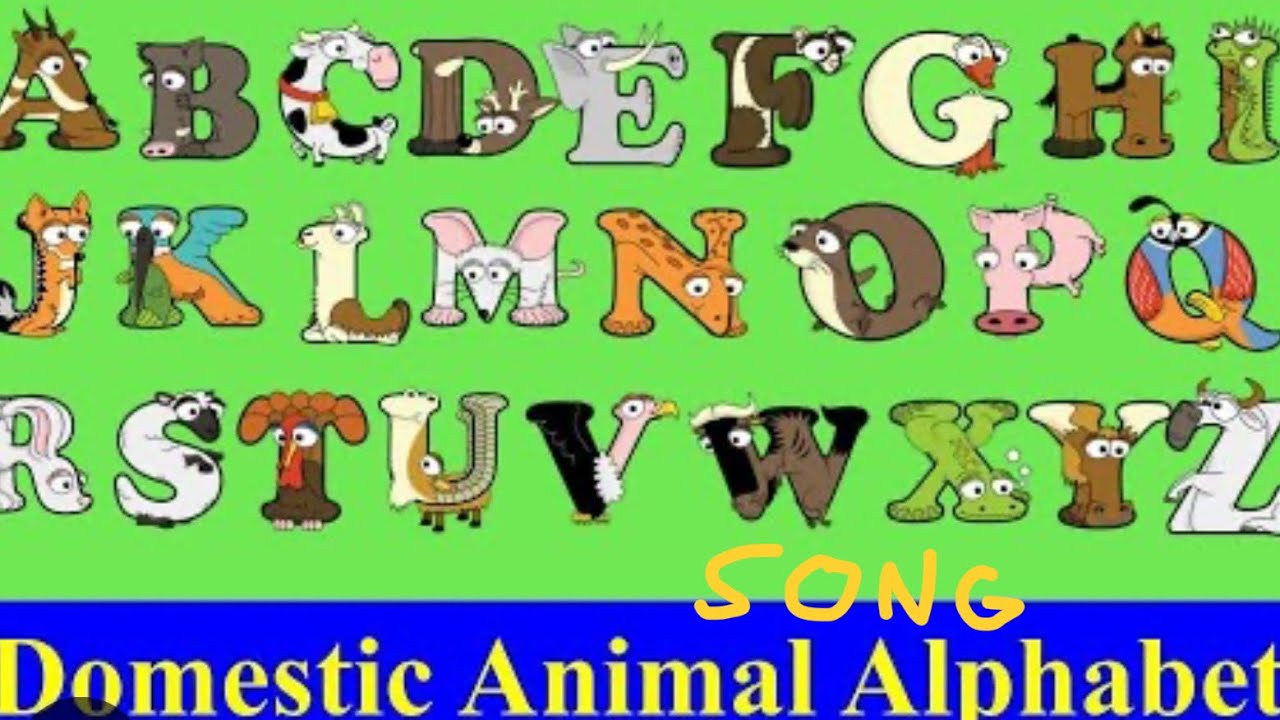 Alphabet Domestic Animals Song in Alphabetimals Version - YouTube