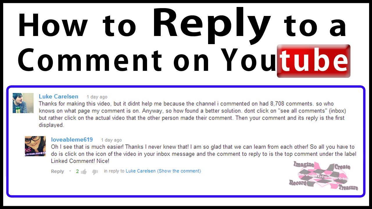 How to Reply to a Comment - YouTube