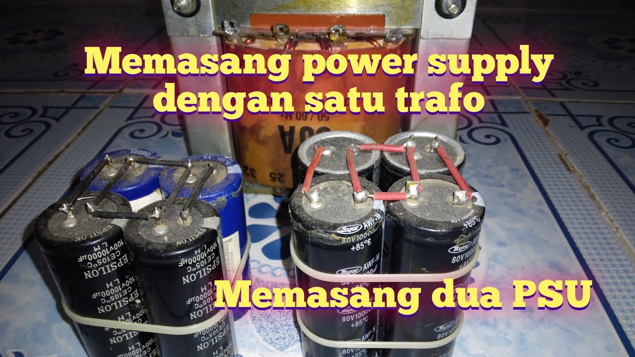 cara pasang dua psu pada power rakitan - YouTube