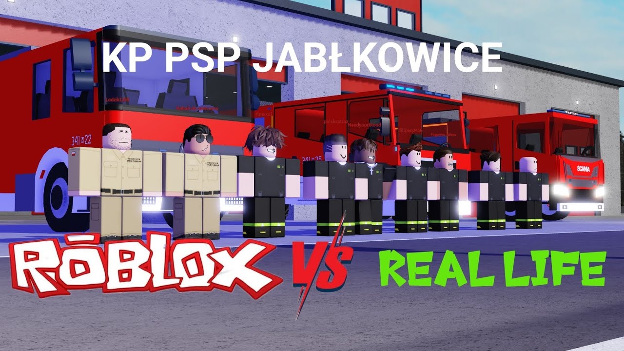 KP PSP Jabłkowice roblox vs real life | Jabłkowice RP roblox - YouTube