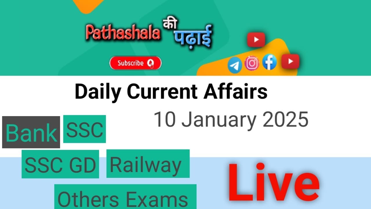 Current Affairs 10th January 2025 - YouTube