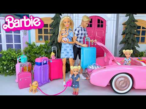 Barbie Doll Family Pack Suitcases and Baby Bag for Vacation